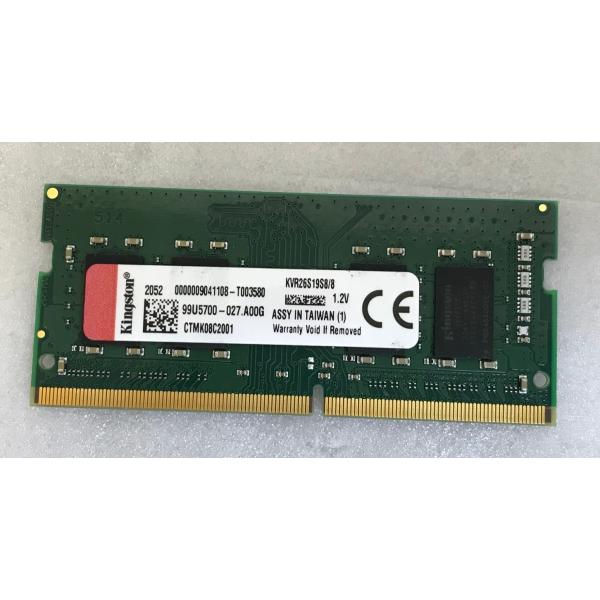 KINGSTON KVR26S19S8/8 PC4-2666V 8GB DDR4 ノートパソコン用メモリ PC4-21300 8GB 260ピン  DDR4 LAPTOP RAM 中古 品動作品容量:8GBタイプ:260ピン ddr4 No...