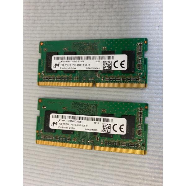 MICRON 1Rx16 PC4-2400T 4GB 2枚組 1セット 8GB DDR4 ノート用メモリ 260ピン ECC無し PC4-19200 4GB 2枚 8GB DDR4 LAPTOP RAM容量:4GB+4GB=8GBタイプ:2...
