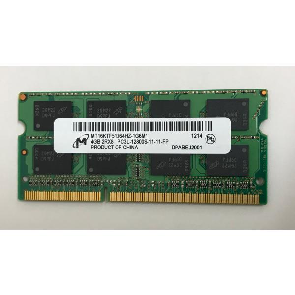 MICRON 2Rx8  PC3L-12800S 4GB , DDR3L-1600 4GB DDR3L 204ピン  ノートパソコン用メモリ容量:4GBタイプ: 204ピン Non-ECC/ECC無しメモリ DDR3L ノートパソコン用メモ...