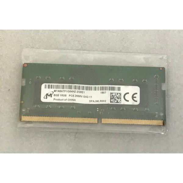 MICRON PC4-2666V 8GB DDR4 ノートパソコン用メモリ DDR4-21300 8GB 260ピン 8GB DDR4 LAPTOP RAM 中古動作品 容量:8GBタイプ:260ピン ddr4 Non-ECCメモリ/ECC...