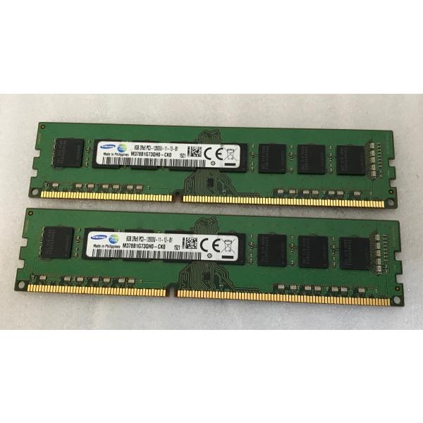 SAMSUNG 2Rx8 PC3-12800U 8GB 2枚組 1セット 16GB DDR3 デスクトップ用 メモリ ECC無し DDR3-1600 8GB 2枚で 16GB DDR3 DESKTOP RAM容量：8GB+8GB =合計16...