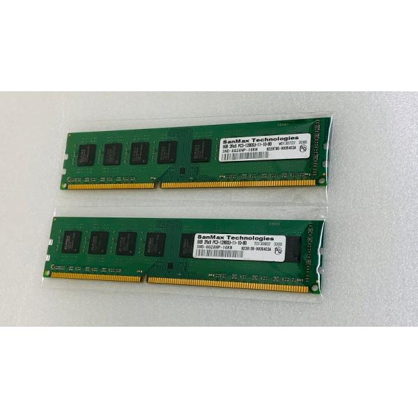 SANMAX 2Rx8 PC3-12800U 8GB 2枚組 1セット 16GB DDR3 デスクトップ用 メモリ ECC無し DDR3-1600 8GB 2枚で 16GB DDR3 DESKTOP RAM容量：8GB+8GB =合計16G...