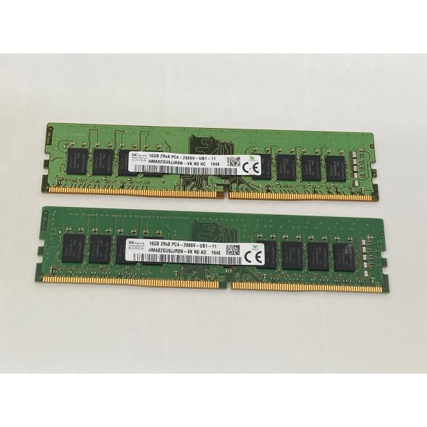 SK HYNIX 2RX8 PC4-2666V-UB1-11 PC4-21300 DDR4 2666 16GB 2枚で 32GB DDR4 デスクトップ用メモリ DDR4 DESKTOP RAMddr4-2666(PC4-21300)16G...