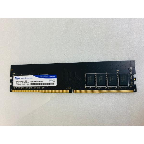 TEAM PC4-2133 4GB DDR4-17000 4GB DDR4 デスクトップ用メモリ 288ピン DDR4 DESKTOP RAM ECC無し 中古品動作品容量:4GBタイプ:288ピン ddr4 Non-ECCメモリ/ECC無...