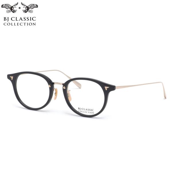 ブランド名：BJ CLASSIC COLLECTION ( BJクラシックコレクション )型番：COM-510N NT 1-1 48サイズフレームカラー：ブラック/ゴールドレンズ:デモレンズ鼻パッドの調整：可能レンズシェイプ分類：ボストンフ...
