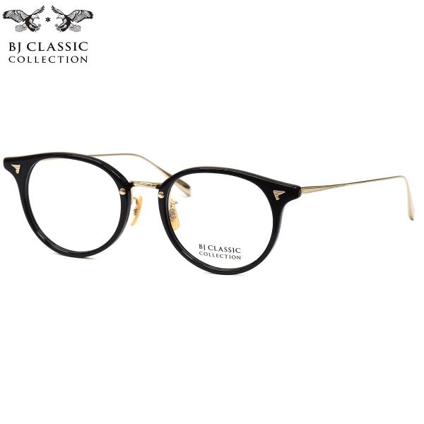 ブランド名：BJ CLASSIC COLLECTION ( BJクラシックコレクション )型番：COM-510NNT 1-1 50サイズフレームカラー：ブラック/ゴールドレンズ:デモレンズ鼻パッドの調整：可能レンズシェイプ分類：ボストンフレ...
