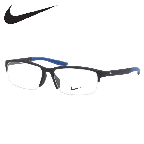 ブランド名：ナイキ ( NIKE )型番：7136AF 008 57サイズフレームカラー：マットブラック/ブルーレンズ:デモレンズ鼻パッドの調整：不可レンズシェイプ分類：スクエアフレームタイプ分類：ナイロールフレーム材質：プラスチックおすす...