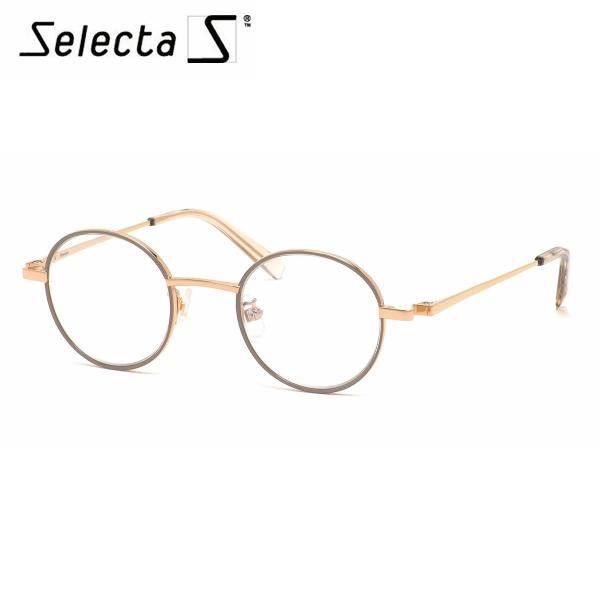 ブランド名：セレクタ ( selecta )型番：87-0006 2 44サイズフレームカラー：ベージュ/ライトゴールドレンズ:デモレンズ鼻パッドの調整：可能レンズシェイプ分類：ラウンドフレームタイプ分類：フルリム、コンビネーションフレーム...
