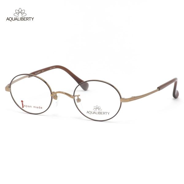 ブランド名：アクアリバティ ( AQUALIBERTY ) 型番：AQ22510 BR 45サイズ フレームカラー：ブラウン/ゴールド レンズ:デモレンズ 鼻パッドの調整：可能 レンズシェイプ分類：オーバル フレームタイプ分類：フルリム フ...