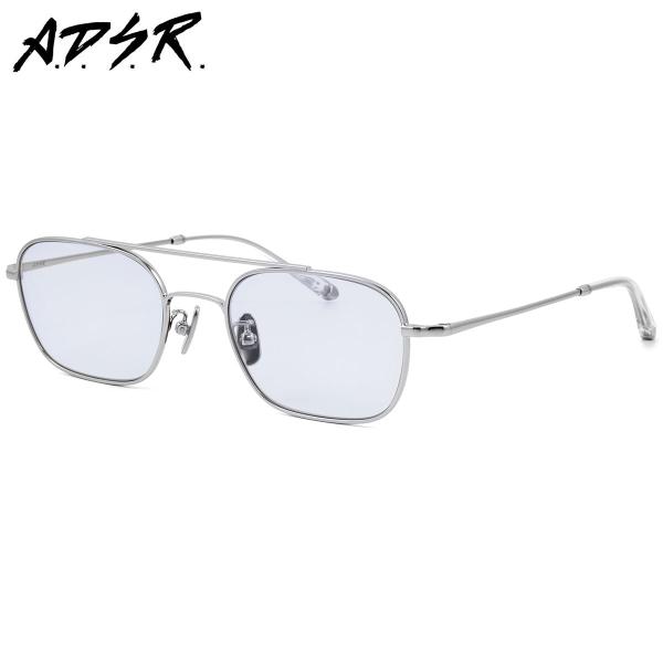 ブランド名：A.D.S.R. ( エーディーエスアール )型番：CEDRIC 05 51.5サイズフレームカラー：シルバーレンズカラー：クリアブルー紫外線カット率：99%以上可視光線透過率：66%鼻パッドの調整：可能レンズシェイプ分類：スク...