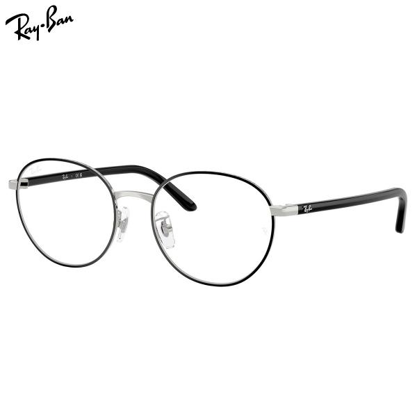 ブランド名：Ray-Ban ( レイバン )型番：RX6538D 2861 53サイズフレームカラー：シルバー、ブラックレンズ:デモレンズ鼻パッドの調整：可能レンズシェイプ分類：ボストンフレームタイプ分類：フルリム、コンビネーションフレーム...