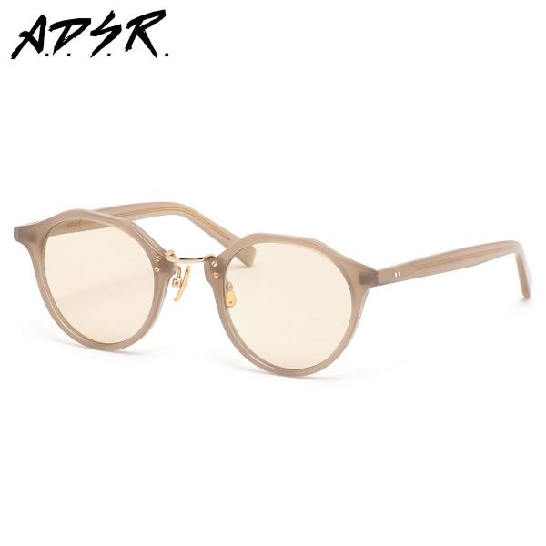 ブランド名：A.D.S.R. ( エーディーエスアール )型番：SATCHMO 06 46サイズフレームカラー：ペールカーキ/ゴールドレンズカラー：ライトブラウン紫外線カット率：99%以上可視光線透過率：鼻パッドの調整：可能レンズシェイプ分...