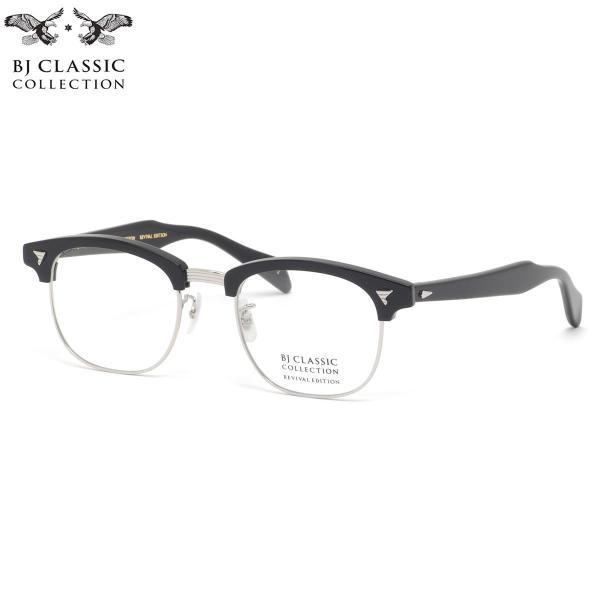 ブランド名：BJ CLASSIC COLLECTION ( BJクラシックコレクション )型番：BROS BROW 1-2 49サイズフレームカラー：ブラック/シルバーレンズ:デモレンズ鼻パッドの調整：可能レンズシェイプ分類：ウェリントンフ...