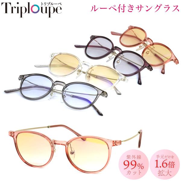 型番：TRIPLOUPE フレームカラー：全4色レンズカラー：フレームによる紫外線カット率：99.9%可視光線透過率：レンズカラーによる鼻パッドの調整：可能レンズシェイプ分類：ボストンフレームタイプ分類：フルリム、コンビネーションフレーム材...