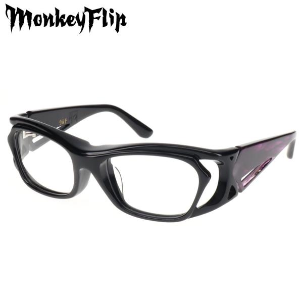 ブランド名：モンキーフリップ ( Monkey Flip )型番：ウムチ C4B 55サイズフレームカラー：ブラック/パープル×ブラックレンズ:デモレンズ鼻パッドの調整：不可レンズシェイプ分類：スクエアフレームタイプ分類：フルリムフレーム材...