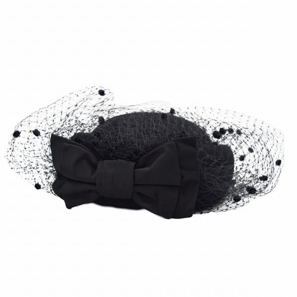 【品番】ANG【詳細】イタリアのブランド「ANGIOLO FRASCONI アンジオーロ フラスコーニ」のトーク帽。冠婚葬祭やおしゃれなパーティーにも。後ろリボンがとっても可愛いく、ネットにはフロッキーが加工されていてエレガントに。ゴム付き...