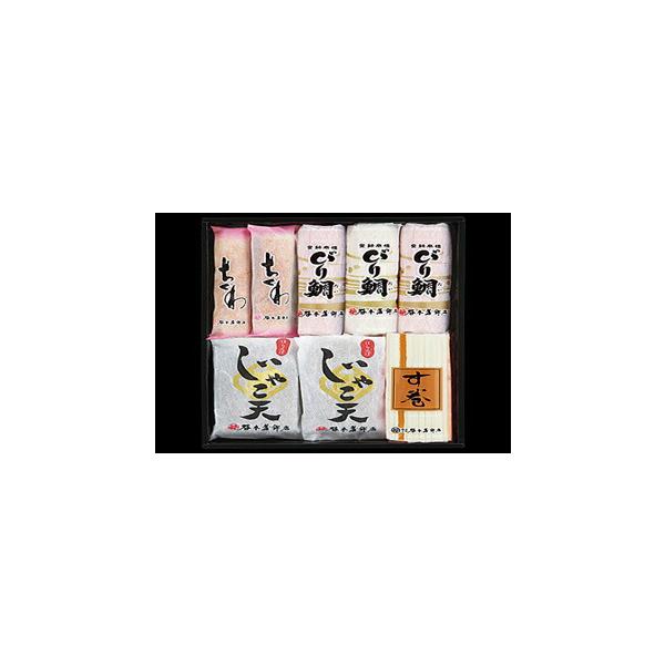 【産地取り寄せ商品】[内容量]びり鯛かまぼこ90g×3、練りちくわ50g×2、ハランボじゃこ天45g×6、す巻150g×1[賞味期限]7日[保存方法]要冷蔵[仕入れ元]谷本蒲鉾店