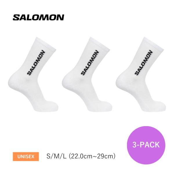 サロモン ソックス SALOMON EVERYDAY CREW 3-PACK エブリデイ クルー 3パックEVERYDAY CREW は、コットンとナイロン混紡のクラシックなクルーソックス。コンフォートカフで一日中快適な履き心地です。毎日使...