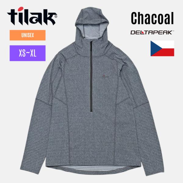 Tilak+POUTNIK MERA HOOD ベースレイヤーフーディアウトドアはもちろん、日常のレイヤードスタイルを格上げするTilak+POUTNIKのハーフジップフーディです。直接肌に着ることで効果を発揮するベースレイヤーとして設計さ...