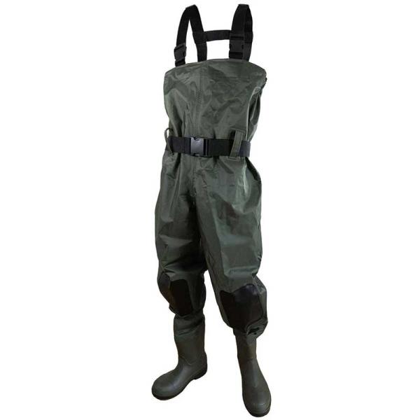 FUJITE 2073 ベルト・鉄芯鉄板入 ナイロン胴付水中長靴メーカー：FUJITE（富士手袋工業株式会社）品質：胴部 表/ナイロン 裏/ＰＶＣコーティング 靴部/PVCカラー：モスグリーンサイズ：Ｍ（24.5〜25ｃｍ） Ｌ（25.5〜...