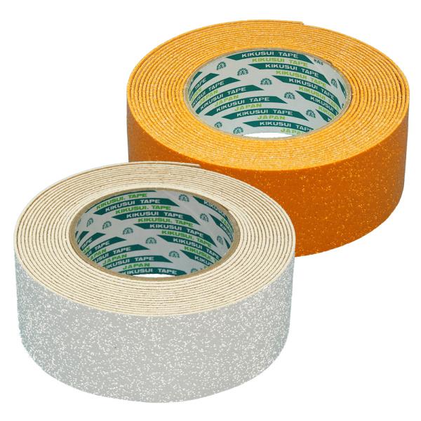 道路や駐車場など、通行量の多い場所に適する線引用のキクラインテープです。反射ビーズ入りで車のライトなどを反射します。道路のレーン表示などにも使用されています。メーカー：菊水テープ株式会社型番：キクライン317