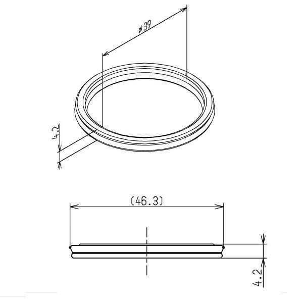 TOTO　Uパッキン　TH93269HPR　1枚シングルレバー混合栓のスパウト部分から水漏れの場合これを交換しますXパッキンTH93A74Z2と互換性がありますTOTO純正品適合商品TKC31型、TKF31型、TKF33型、TKF38型、T...