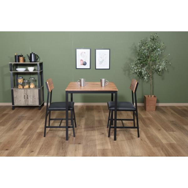 全体：幅700 × 奥行700 × 高さ720テーブルサイズ：W700xD700xH720ｍｍチェアサイズ：W435xD460xH810ｍｍチェア座面高：455ｍｍ座面厚：40ｍｍ天板厚：15ｍｍ鉄厚：0.8ｍｍ耐荷重(テーブル)：20K備...