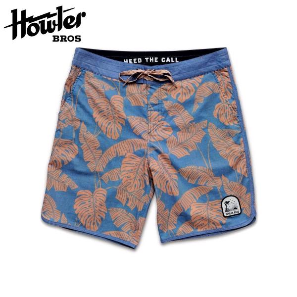 日本未上陸ブランド、HOWLER BROTHERS（アメリカ）のボードショーツです。ウエスト部分はフロントに伸縮性のある素材でつくられた「襠(まち)」があるため、ウエストを拡げやすくなっており、装着を容易にします。また、装着時はベルクロ（マ...