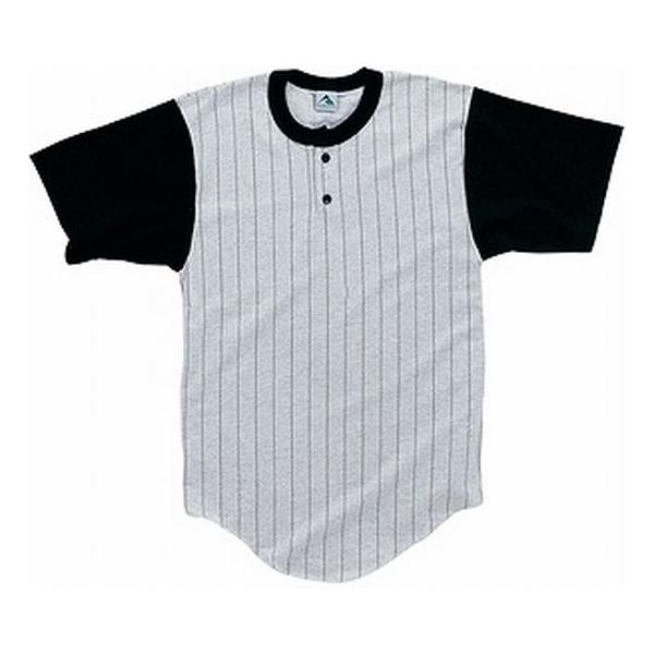 AUGUSTA ベースボールT−シャツアメリカ国内商品Made in USA Fabrik100%cottonオウガスタスポーツ　カラー/オックスフォードストライプボディ・ブラックトリム