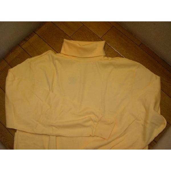 CrossCreek クロスクリークアメリカ国内商品　スポーツウエアー,　ゴルフ・ウエアー,タートルネックシャツ,100%cotton ソリッド・ロングスリーブ・ニットシャツ。カラー：イエロー