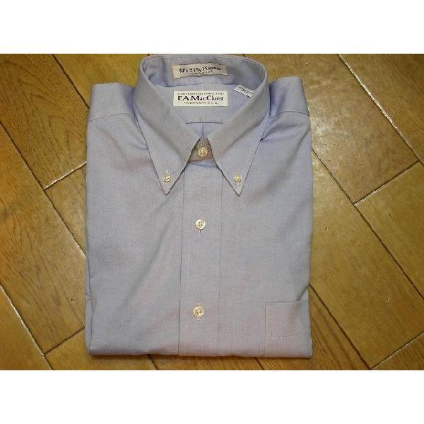 F.A.McClureMade in USA　F.A.マックルアー アメリカ国内商品100%コットンB/D シャツロングスリーブピン・ポイント・オックスフォードカラー:ブルー