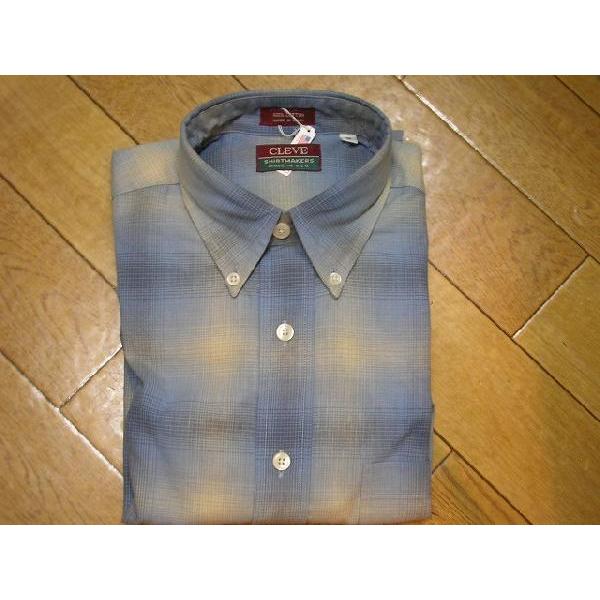 CLEVEクリーブMade in USA 100%cotton B/D ロングスリーブシャツカラー：ブルーバッファロー
