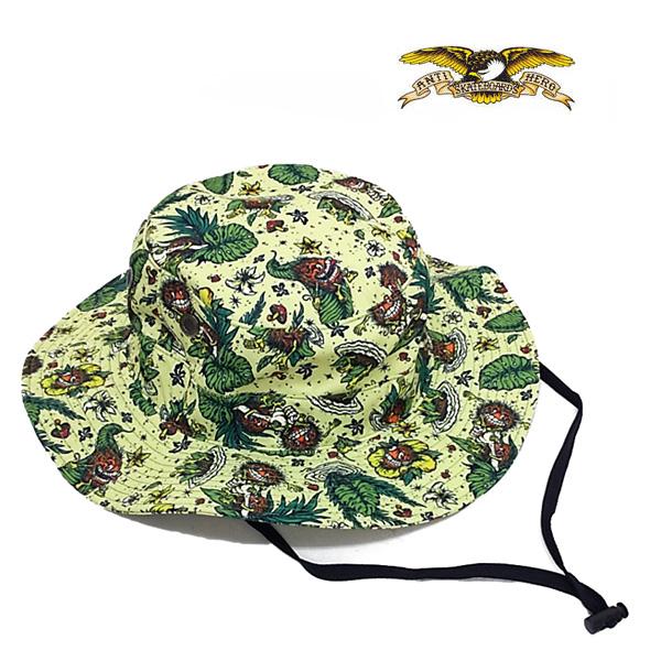 ANTIHERO　アンタイヒーローGRIMPLESTIX　グリンプルスティックス　ハット　アドベンチャーハット　あご紐付き（取り外し不可）　帽子　ヘッドウェア１９９６年サンフランシスコのダウンヒルマスターとしても有名なカリスマスケーター、ジ...