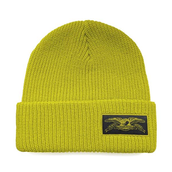 ANTIHERO　アンタイヒーローアンタイヒーロー　アンチヒーロー　ワッチ　ニット帽　帽子　折り返しあり１９９６年サンフランシスコのダウンヒルマスターとしても有名なカリスマスケーター、ジュリアン ストレンジャーによって設立されたDECKブラ...