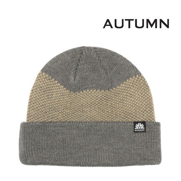 AUTUMN HEADWEAR　オータム帽子　CAP　ビーニー　2023　SNOWBOARD　グレーSIMPLE FIT. 10.5" TALL, 3" CUFF / MEDIUMWEIGHTFLAKE ICON CLAMP LABEL B...