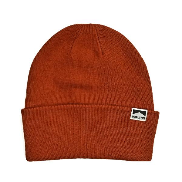 AUTUMN HEADWEAR　オータム帽子　CAP　ビーニー　ニット帽　2024　SNOWBOARD　オレンジ系100% Acrylic Machine Knit12” tall, 3.5” cuffLightweight「世界のストリー...