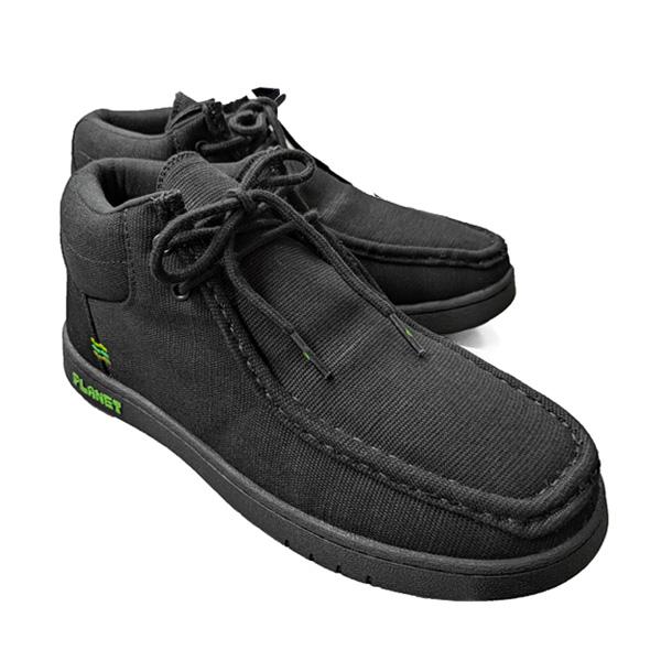 BEAUTIFUL PLANET　ビューティフル プラネットスニーカー　シューズ　スケシュー　スケートボードシューズ新色 black hemp /black soleは、サイドのステッチがグリーングラデーション、へンプコットン素材でできた、...