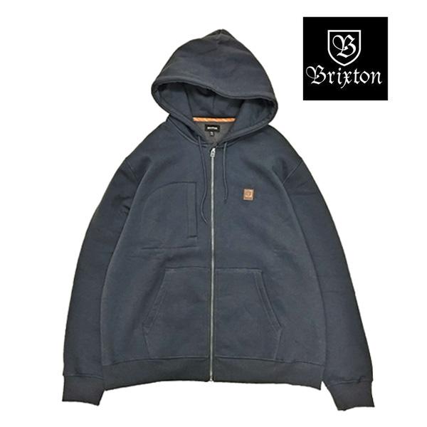 BRIXTON ブリクストンジップアップ　パーカ　パーカー　フーディー　フードスウェット　ブルーグレー系プロサーファー・プロスケーター・ロックミュージシャンにも愛用されているブランドです。【BUILDERS】労働/作業服のルーツをもとに、仕...