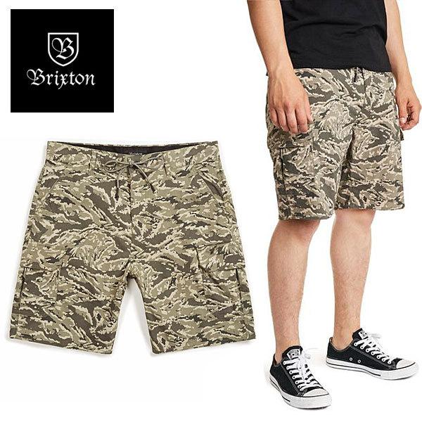 BRIXTON　ブリクストンメンズ　ショーツ　カーゴ　カーゴパンツ　ハーフパンツ　 短パン　カモフラージュ柄　迷彩柄　 ストレッチ　撥水プロサーファー・プロスケーター・ロックミュージシャンにも愛用されているブランドです。※返品交換はご遠慮く...