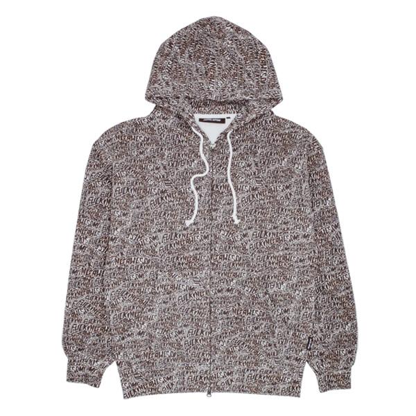 FUCKING AWESOME　ファッキンオーサムジップアップ　フード　フーディー　パーカー　総柄　AOP＝All Over PrintClassic Fit 10oz Zip Cotton/Polyester Hoodie.Printed...