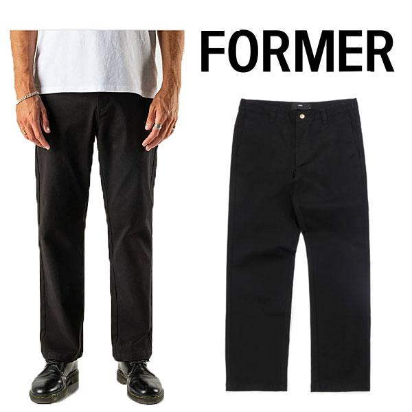 FORMER　フォーマーロングパンツ　ボトムス　コットンパンツ　メンズ　STANDARD FIT　COMPOSED TILL NOW COLLECTION　2023　ブラックパンツCANVAS OUTER-SHELL // ZIP DOWN...