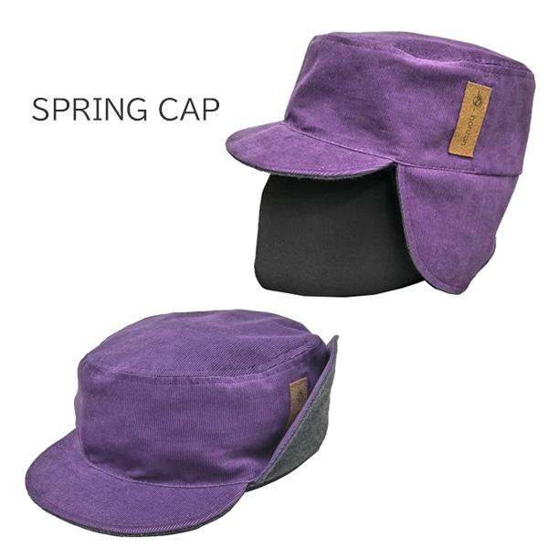 HORIZON　ホライゾン街でも山でも！　スノーボード　イヤーフラップキャップ　 （バイオレット・コーデュロイ/ダークグレー）（素材）コットン100％春用ならではの遊びのある生地で作られたスプリングキャップ。 もちろんハイシーズンでも使える...