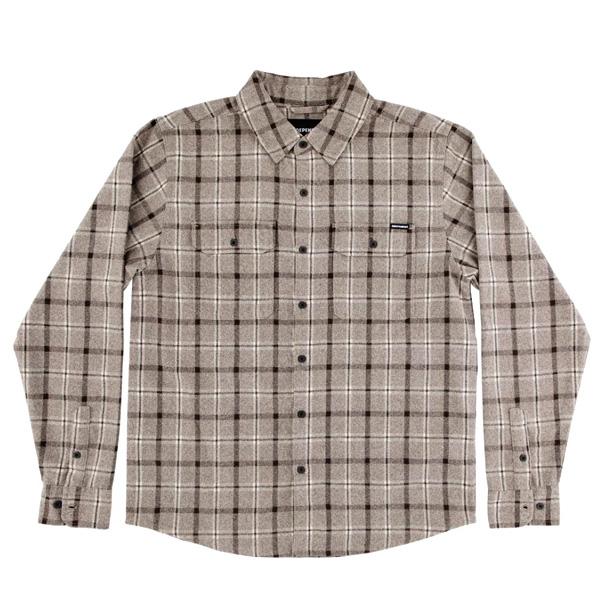 INDEPENDENT　インディペンデント シャツ　長袖シャツ　フランネルシャツ　チェック柄　メンズ　インディー　2025　Belmont Mens Independent Longsleeve Flannel Shirt　ブラウン系グレー...