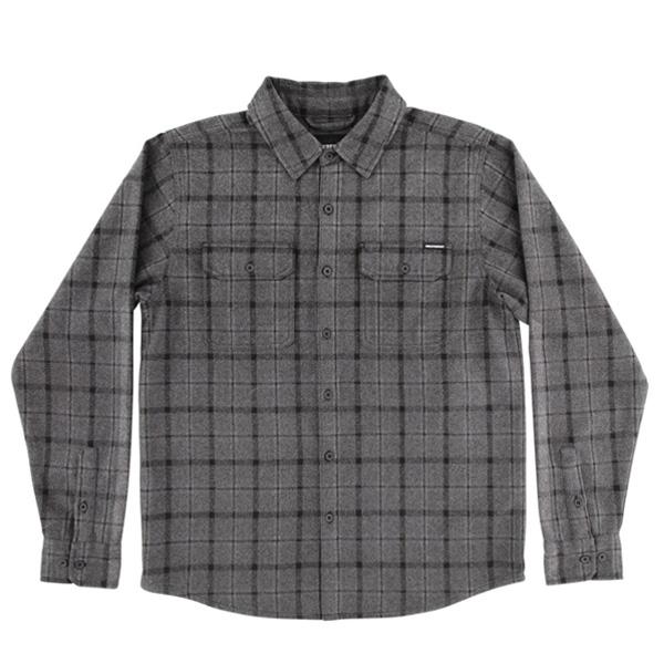 INDEPENDENT　インディペンデント シャツ　長袖シャツ　フランネルシャツ　チェック柄　メンズ　インディー　2025　Belmont Mens Independent Longsleeve Flannel Shirt　ブラックｘグレー...