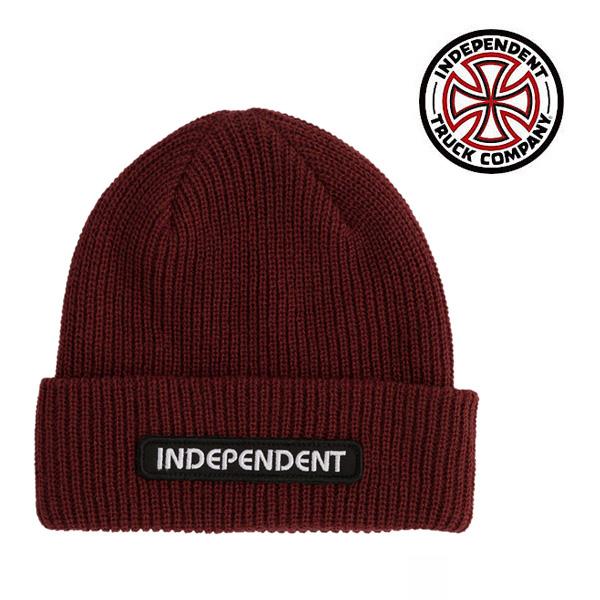 INDEPENDENT　インディペンデント 帽子　インディー　ビーニー　ニットワッチ　ニット帽　バーガンディー発足したのは1978年、時はボウルスケーティングが主流だった70年代後期。当時のトラックの性能に対する不満の声に応えるべく、Ind...