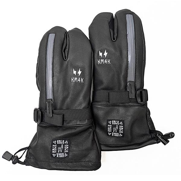 KM4K　カモシカ革　レザー　インナーグローブ付き　ミトン　ミット　スノーボード　スキー　手袋　2025 - 26EASY FLY SYSTEM  装着したおかげで、GOROPROも携帯も簡単操作。防水・撥水・透湿三層素材フルシーム TOR...