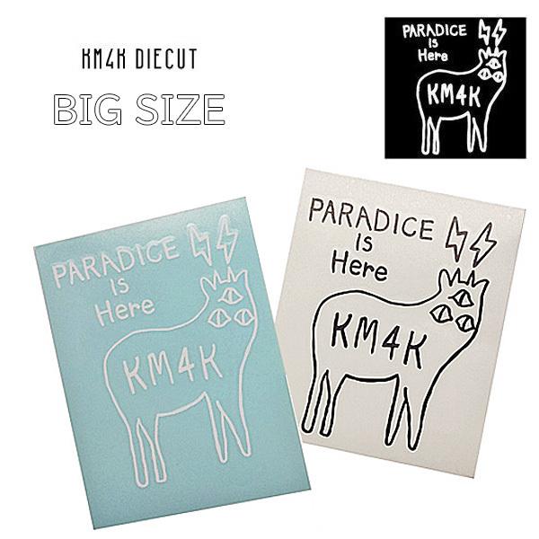 KM4K　カモシカステッカー　シール　車やスノーボードに是非一枚 ！ こちらは、大きい方のサイズになります。 約14.0cm×17.5cm(横×縦)配送方法：【ネコポス】商品番号：【KM4K-STI-L】タグNO：【2037-2】