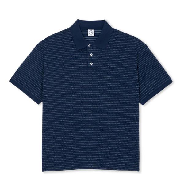 POLAR SKATE CO.　polar skateboard　ポーラー スケートボード カンパニー半袖　ポロシャツ　ドット　ネイビー　メンズ　2024215 gsmPique jersey fabricRibbed collar and...
