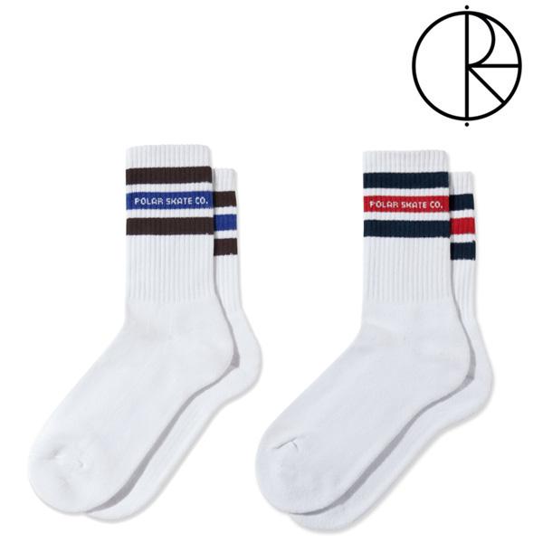 POLAR SKATE CO.　ポーラー スケートボード カンパニークルーソックス　ソックス　靴下　メンズサイズ　レディースサイズ　スケートブランド85% Cotton - 10% Polyester - 5% SpandexWoven '...
