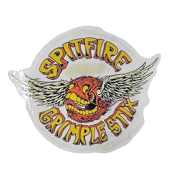 SPIT FIRE　スピットファイア ウィール　スピットファイヤーステッカー　シール　GRIMPLE STIX火の玉小僧のマークで有名な世界NO１のシェアを誇るウィールブランドです。最良質のウレタンから造り出されるウィールはどれもグリップ、...